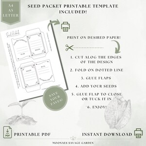 Unique Seed Starting Printable Planner | Hand-drawn Art Seed Log ...