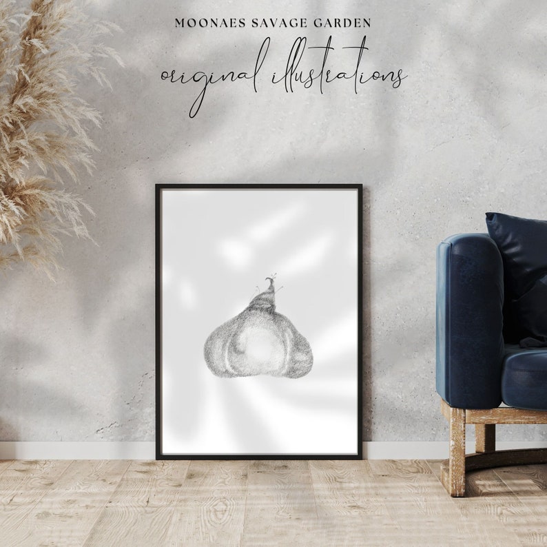 Printable Pumpkin Botanical Art Hand-drawn Original Vintage Style Art ...