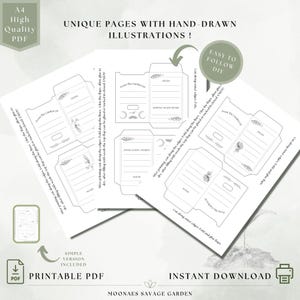 Unique Seed Template DIY Printable PDF| 4 Hand Drawn Designs Printable ...