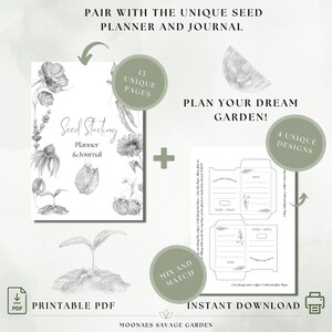 Unique Seed Template DIY Printable PDF| 4 Hand Drawn Designs Printable ...