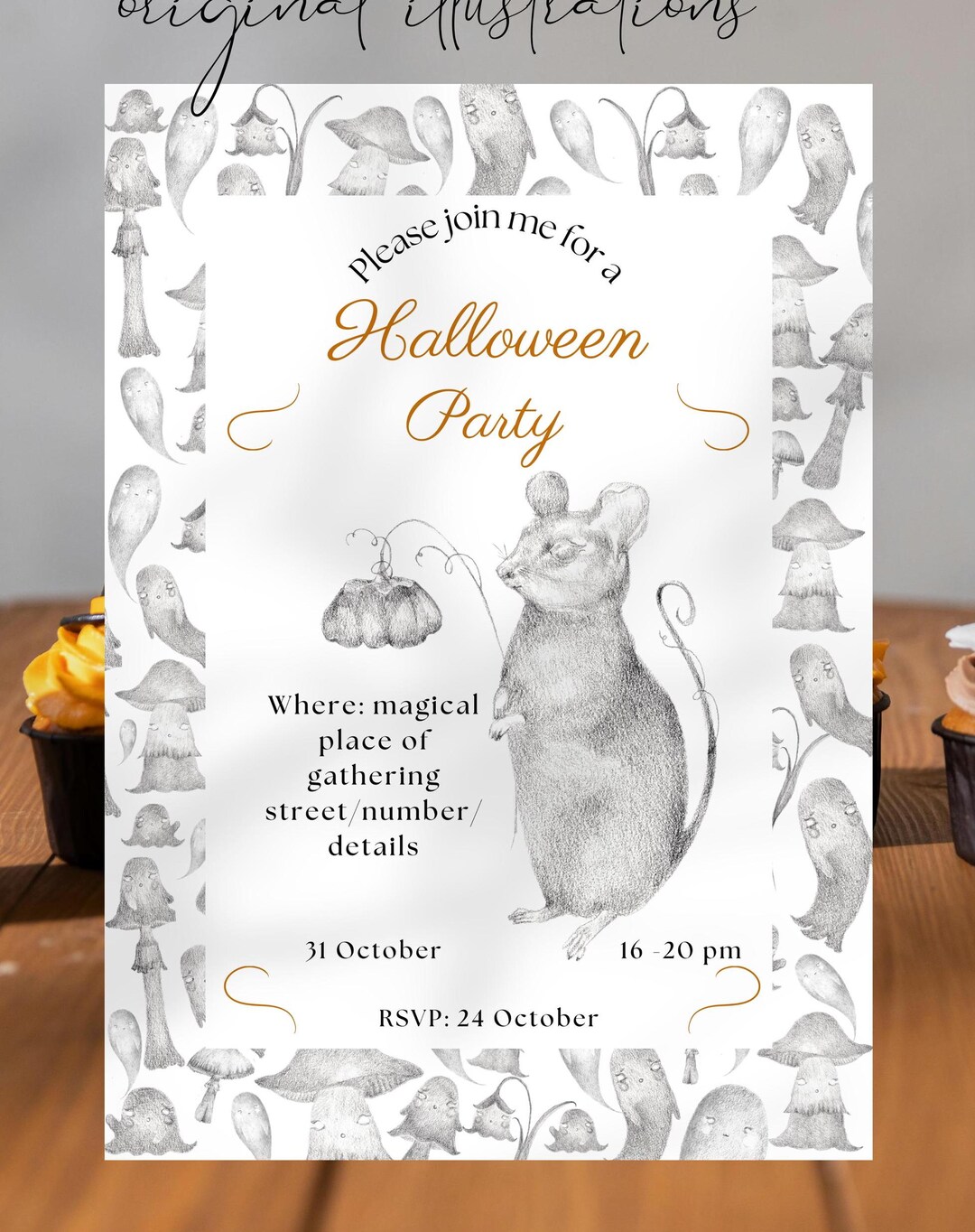 Editable Halloween Pumpkin Carving Party Invitation: Hand-drawn ...