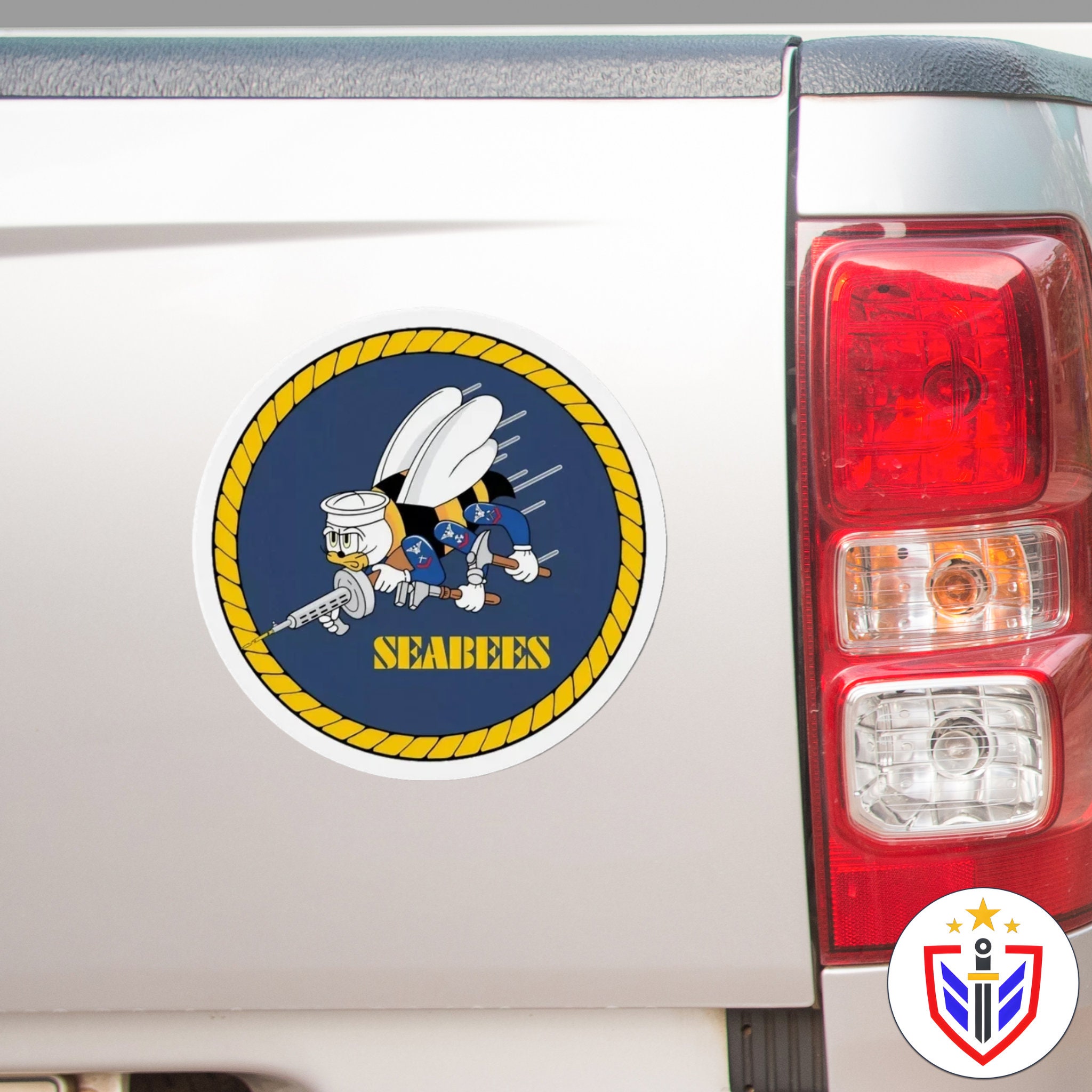 US Navy Seabee Die Cut Magnet great for Cars and Trucks Veteran Gift ...