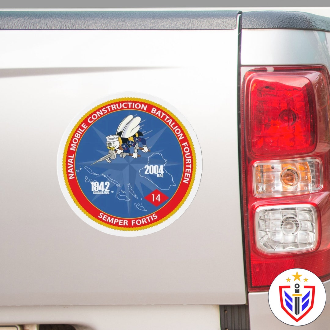 Naval Mobile Construction Battalion Fourteen (NMCB - 14) Die-cut Magnet ...