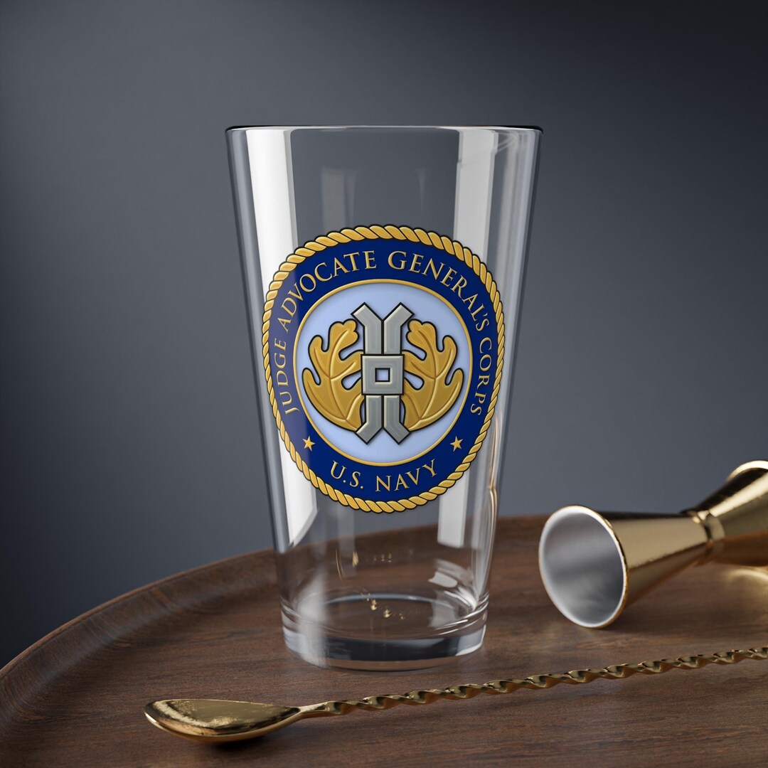 US Navy Judge Advocate General (JAG) Corps 16 Oz Glass Pint Lawyer ...