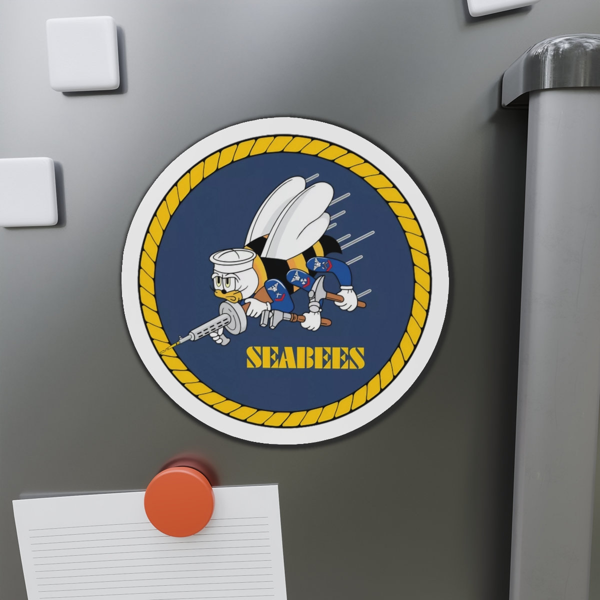 US Navy Seabee Die Cut Magnet great for Cars and Trucks Veteran Gift ...