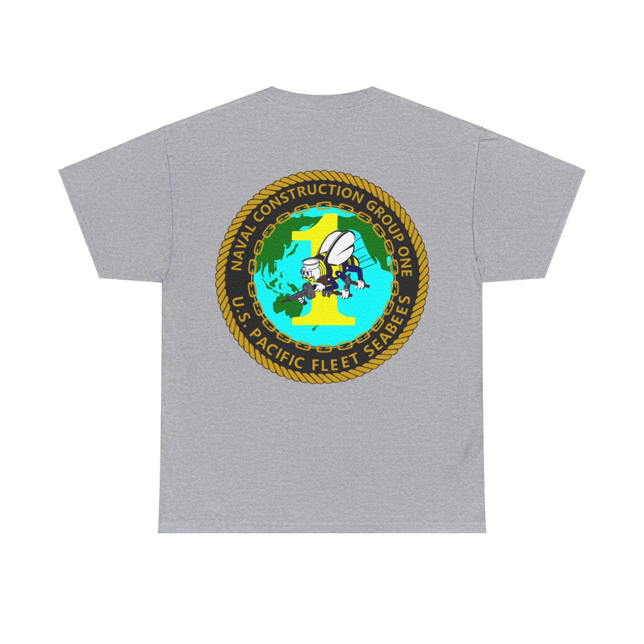Naval Construction Group One NCG-1 T-shirt With Seabee Combat Warfare ...