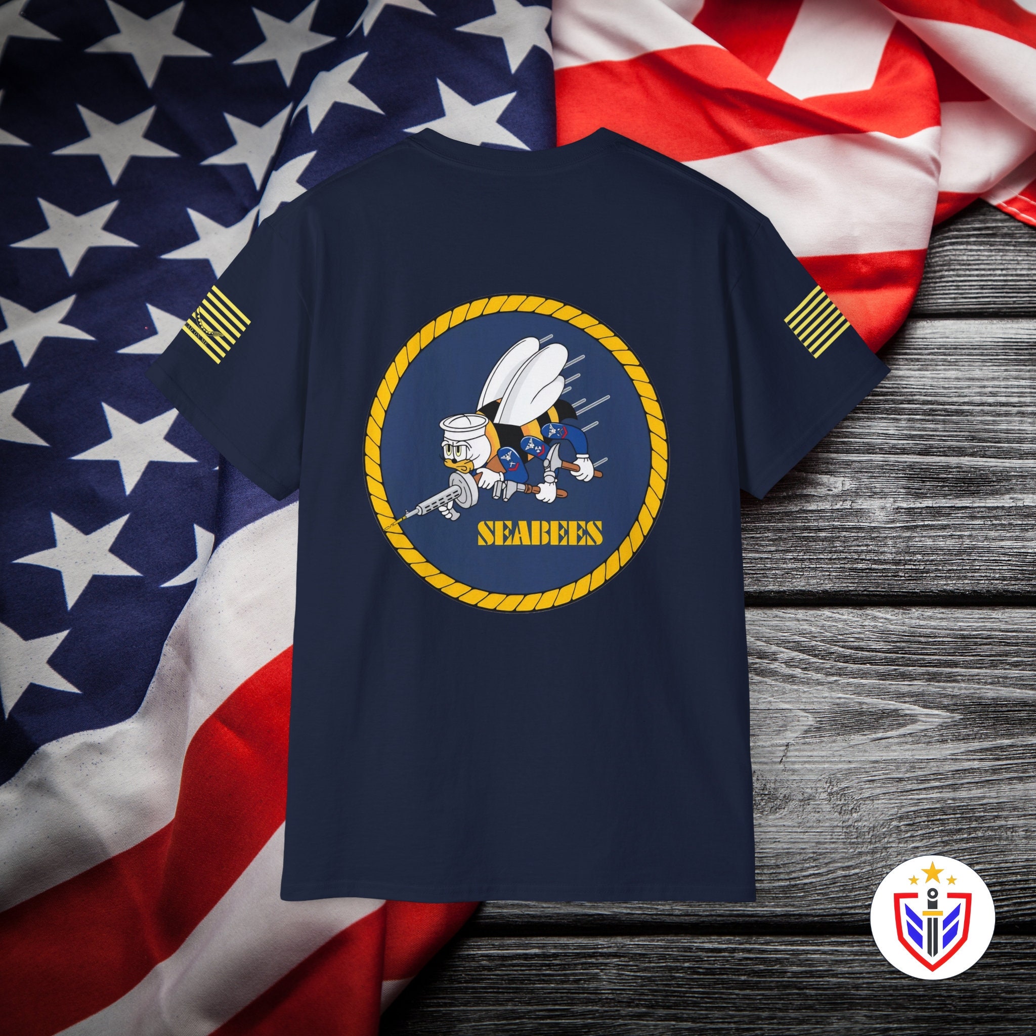 US Navy Seabee Construction Mechanic CM Rate front With Seabee Logo ...