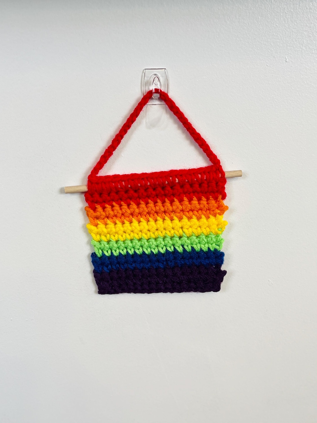Crocheted Hanging Pride Flag Tapestry - Etsy
