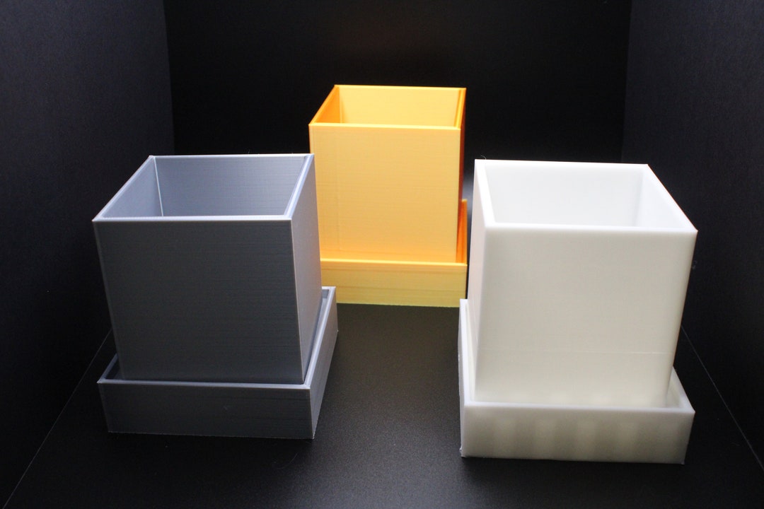 The Cube 3d Printed Small Indoor 3x3 Planter - Etsy