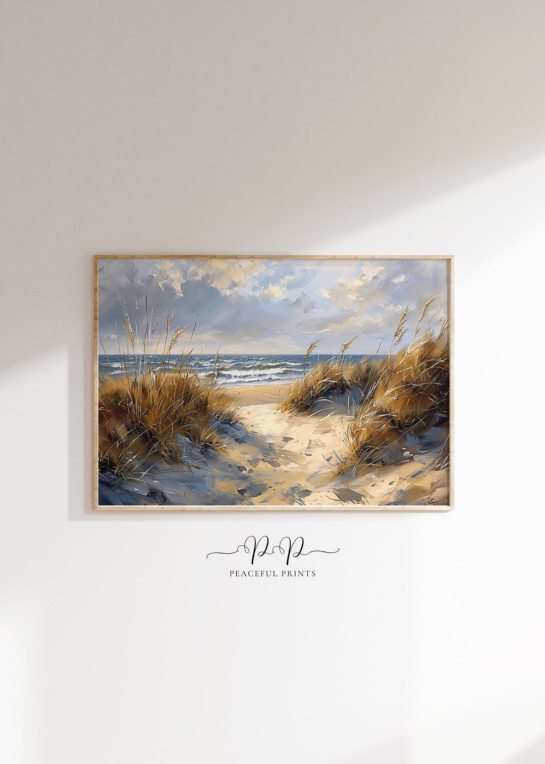 Coastal Watercolor Art, Coastal Landscape, Summer Seaside Printable ...