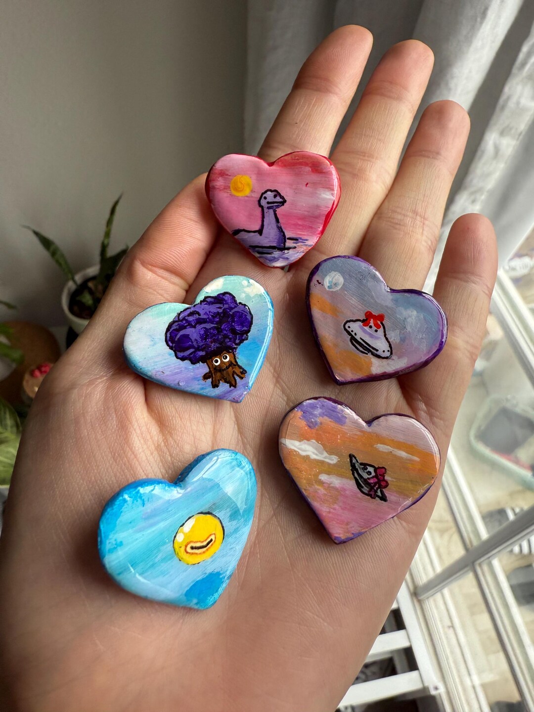 Handmade Earthbound Clay Heart Magnet: Retro Gaming Gift - Etsy