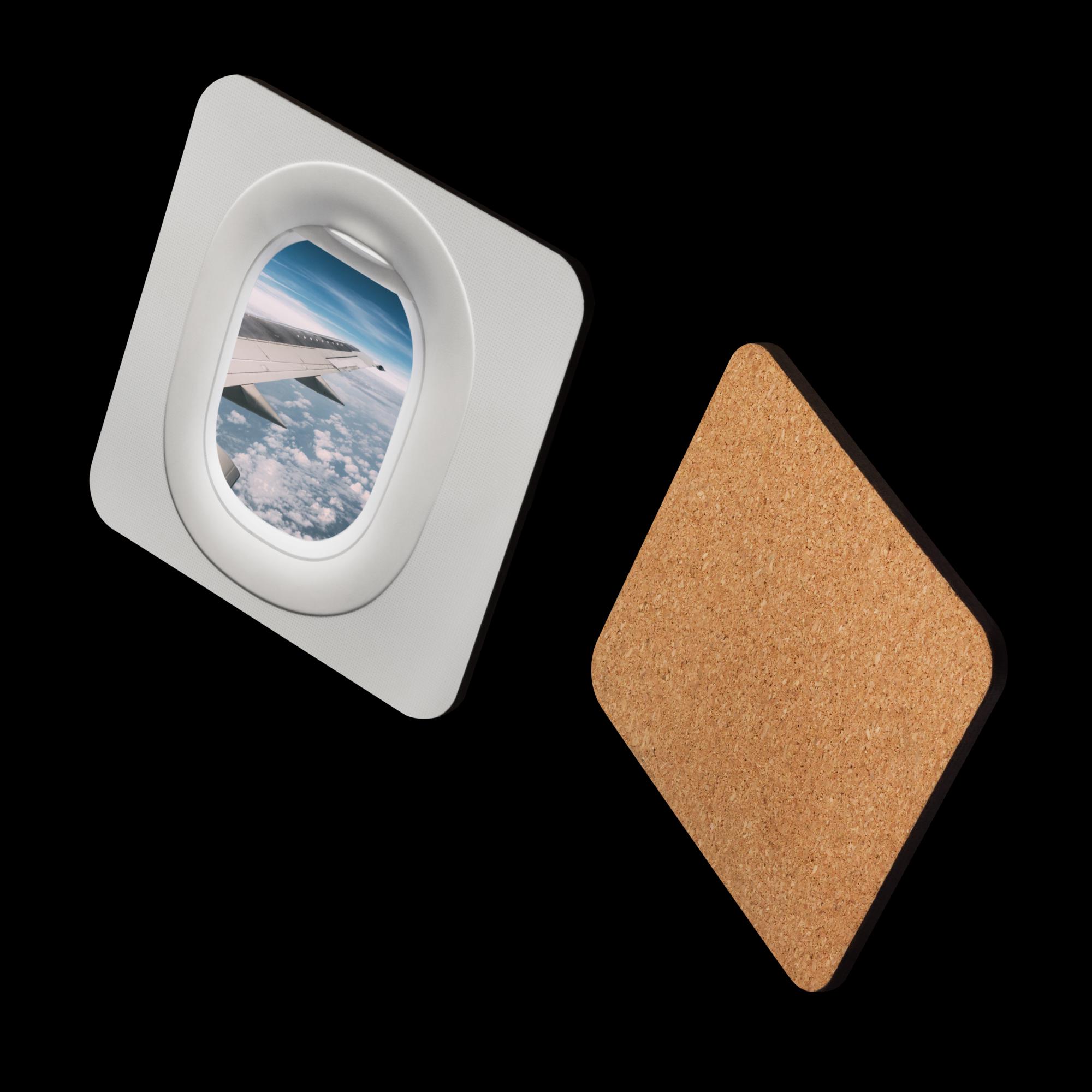 Airplane Window Wing Coaster With Cork Backing Flight Attendant Pilot ...