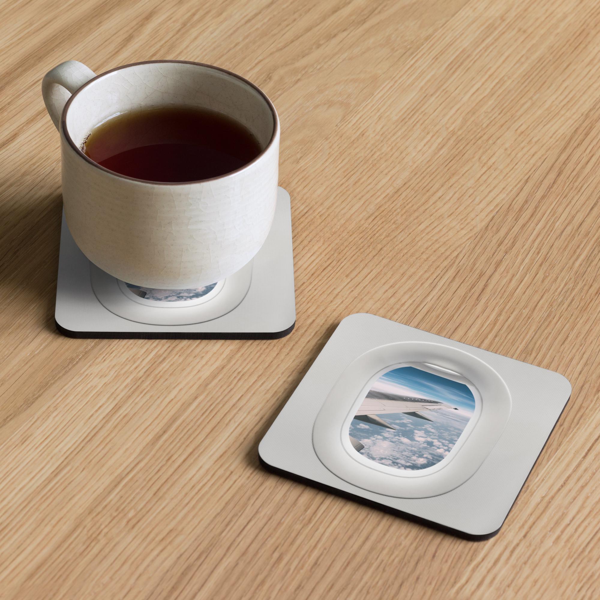 Airplane Window Wing Coaster With Cork Backing Flight Attendant Pilot ...