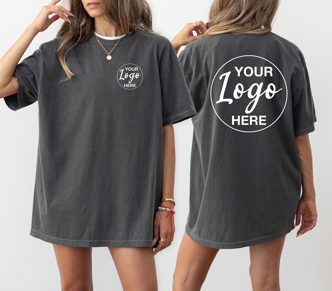 Custom Logo Shirt, Personalized Front and Back Comfort Colors® T-shirt ...