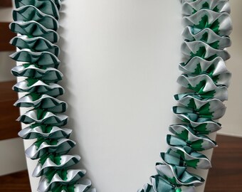 2 Color Graduation Lei Yellow/sheer Green - Etsy