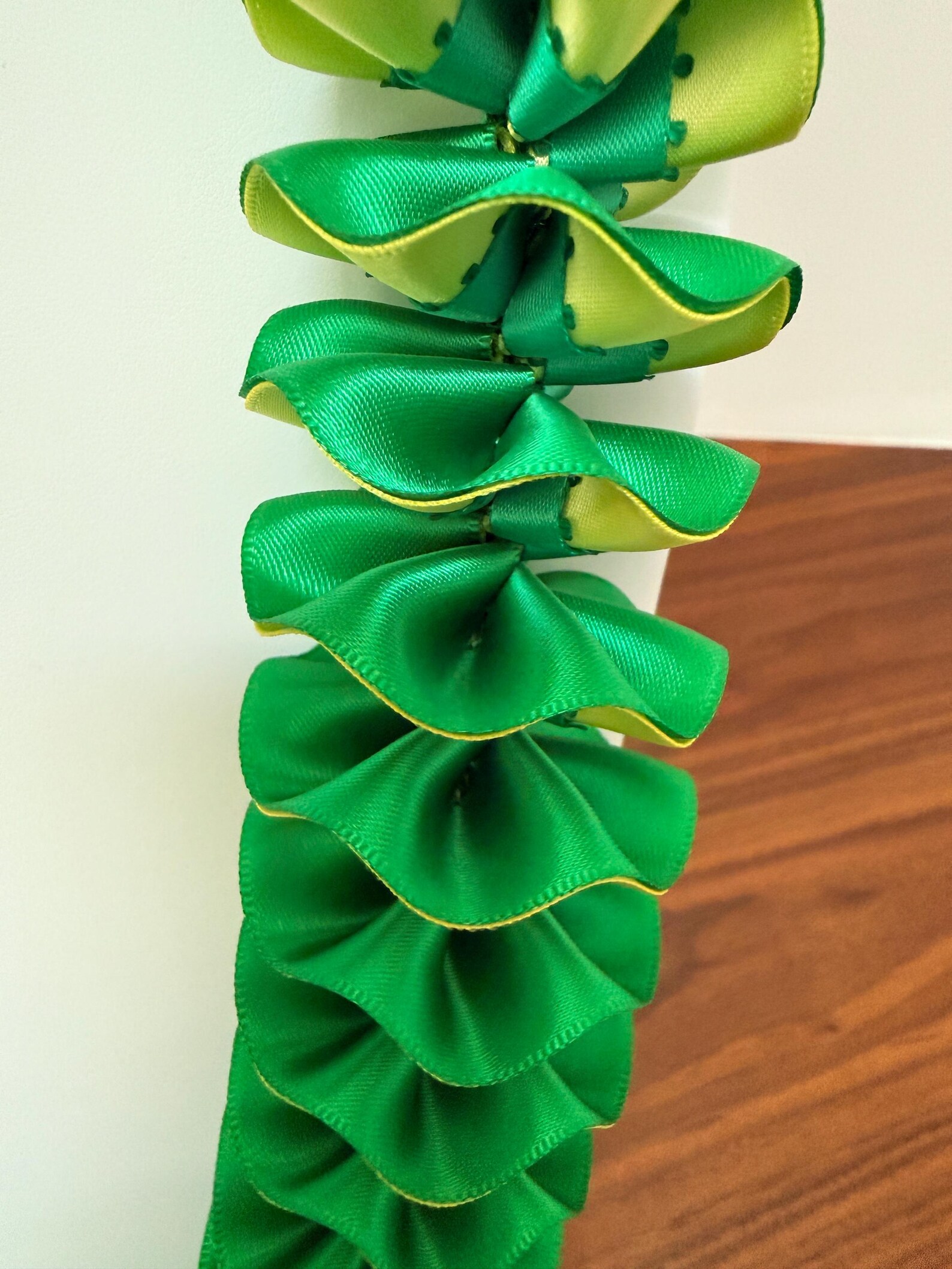 2 Color Graduation Lei Yellow /sheer Green - Etsy