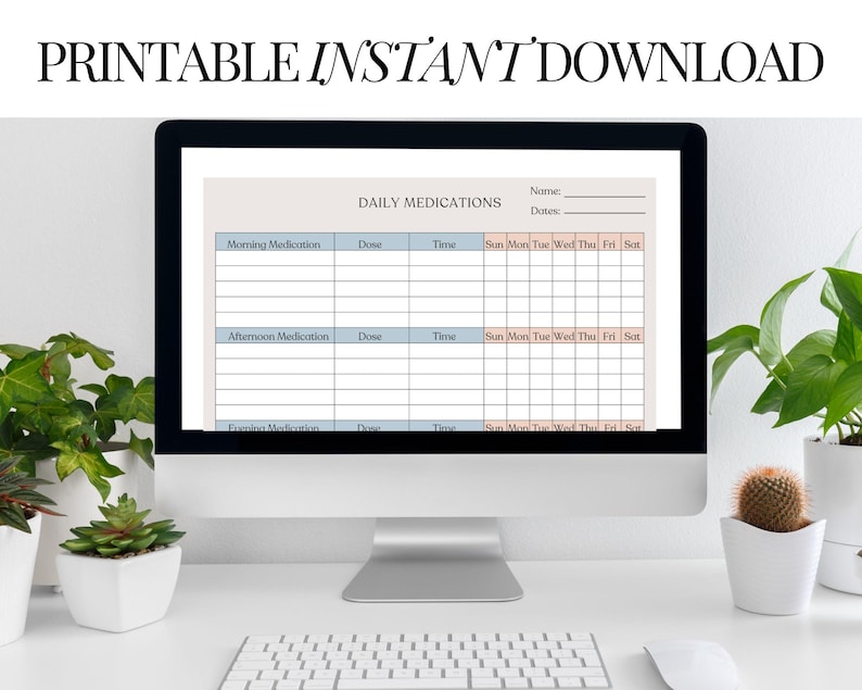 Daily Medication Log Printable Daily Medication Tracker Medication ...