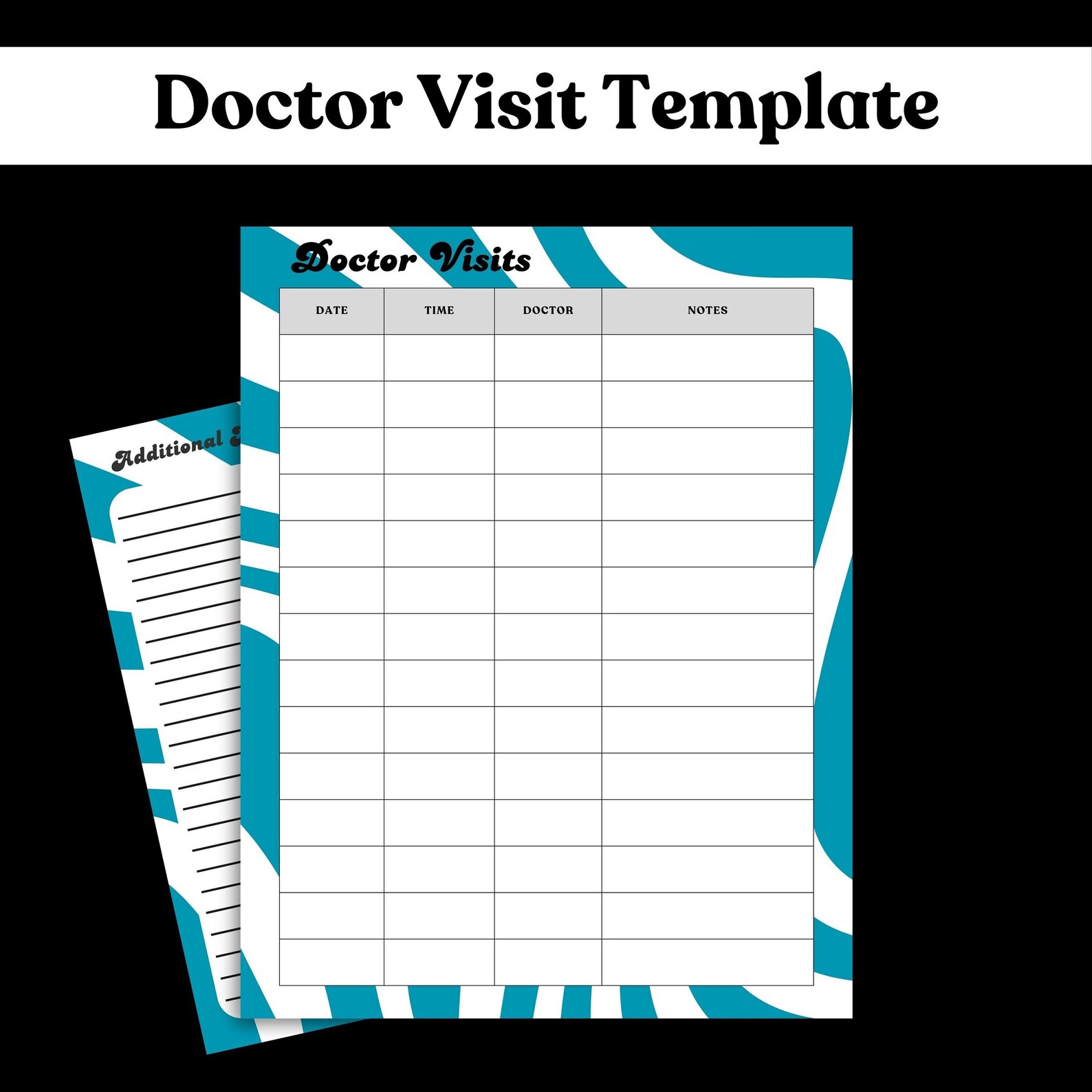 Doctor Visit Tracker Doctor Appointment Log Health Tracker Doctor Note ...