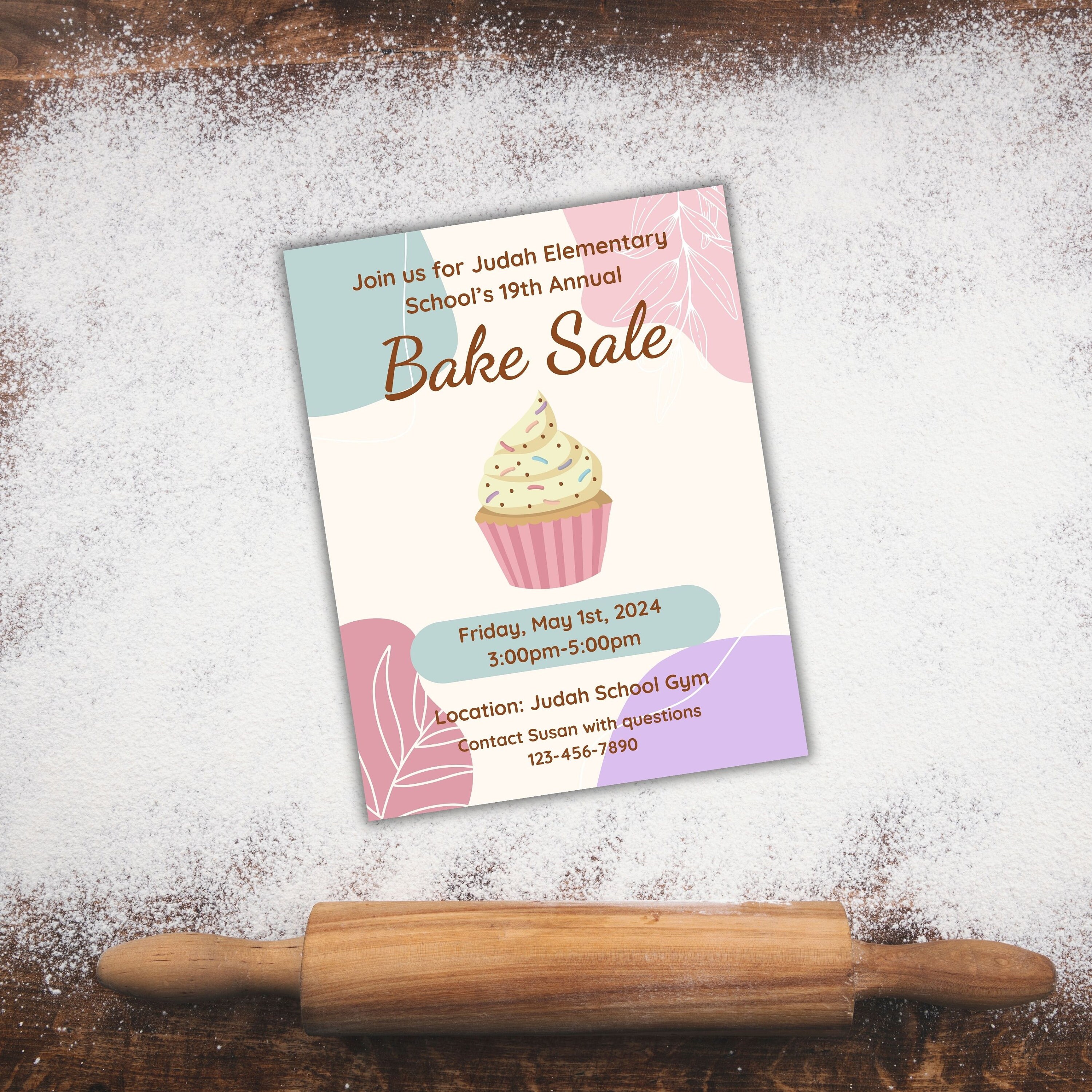 Bake Sale Flyer Template Bake Sale Sign up Sheet Bake Sale Flyer for ...
