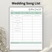 Wedding Song List Printable Wedding Music List Wedding Playlist for Dj ...