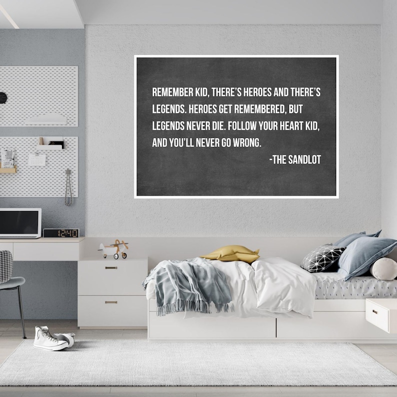 Baseball Poster for Boy Room Baseball Wall Decor for Kid Room Bball ...