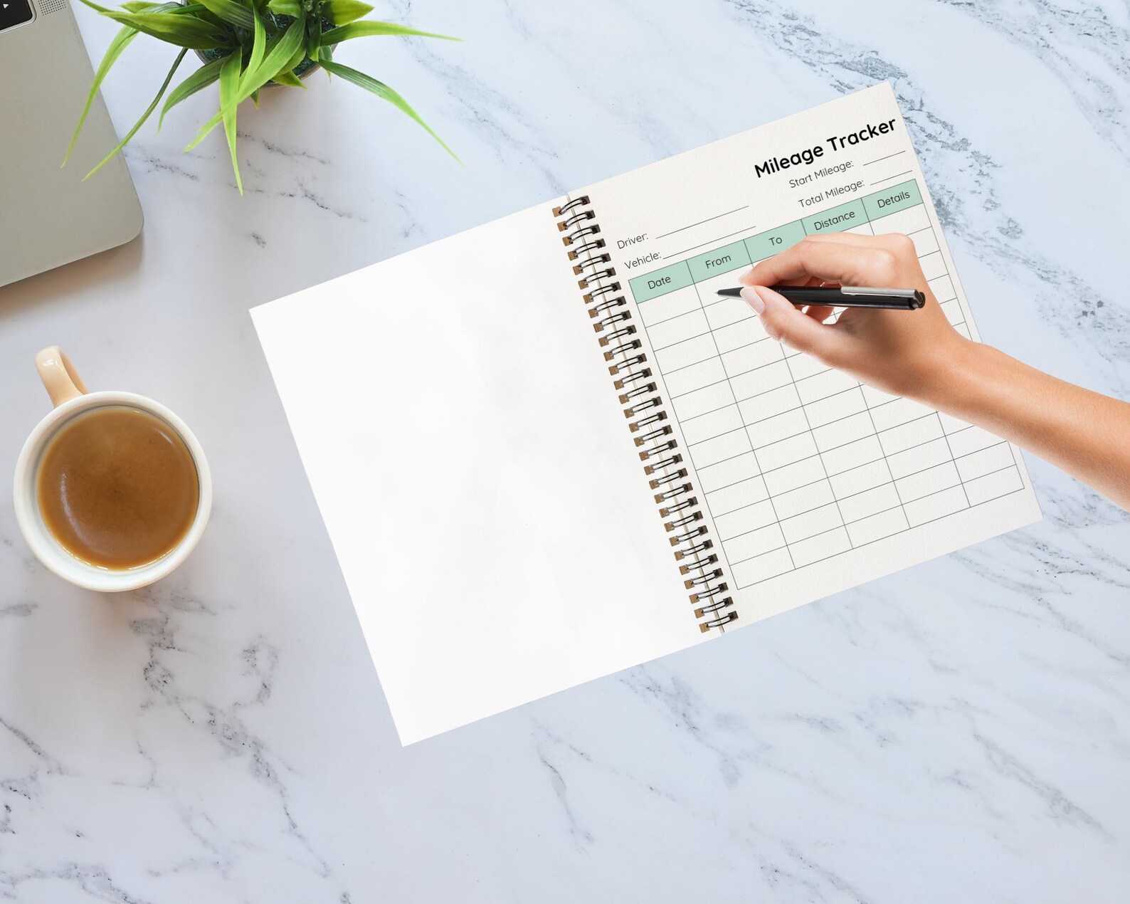 Mileage Log Printable Mileage Tracker Work Trip Mile Log Business Trip ...