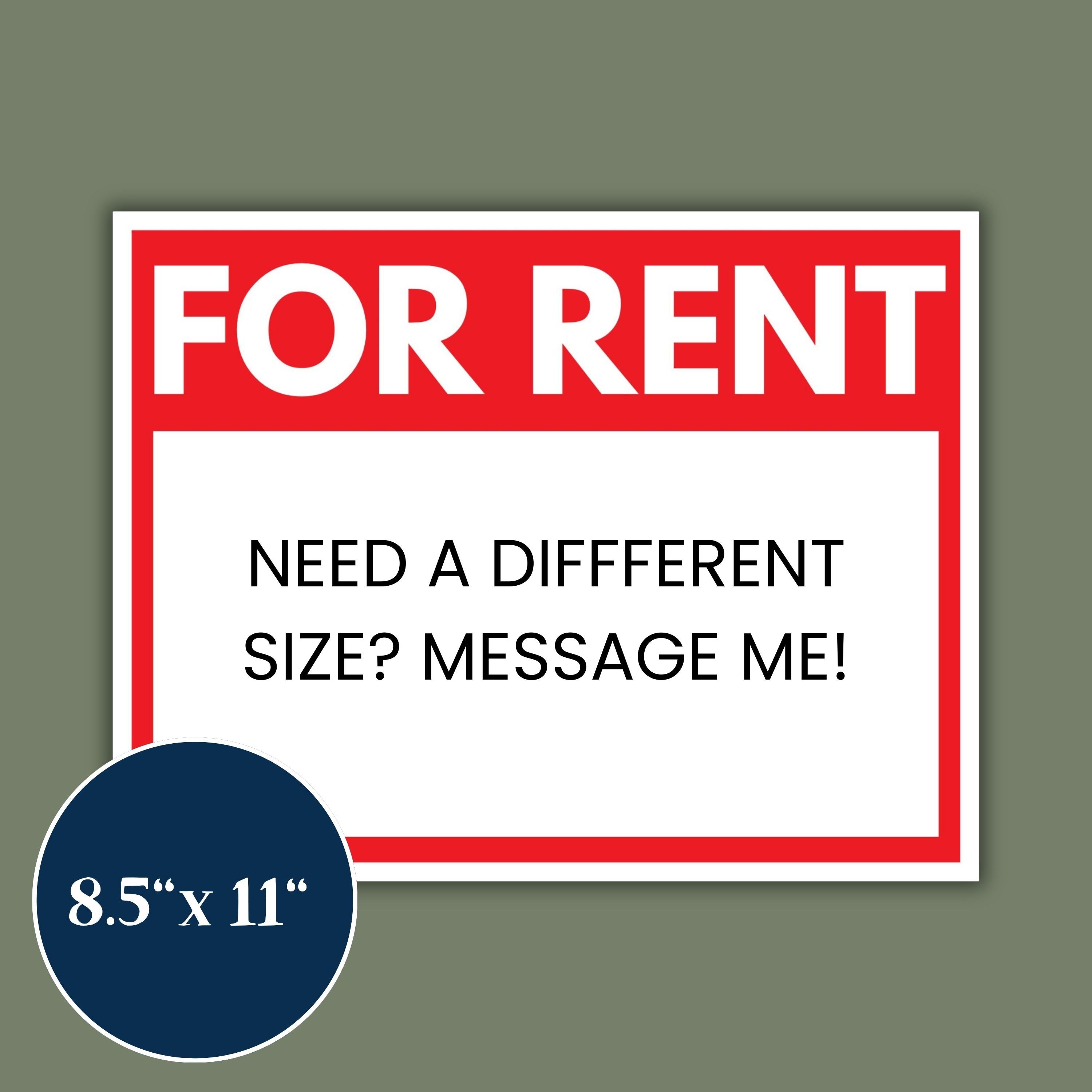 Sign for Rent for Rent Printable Rent House Sign Rent Home Sign Rent ...