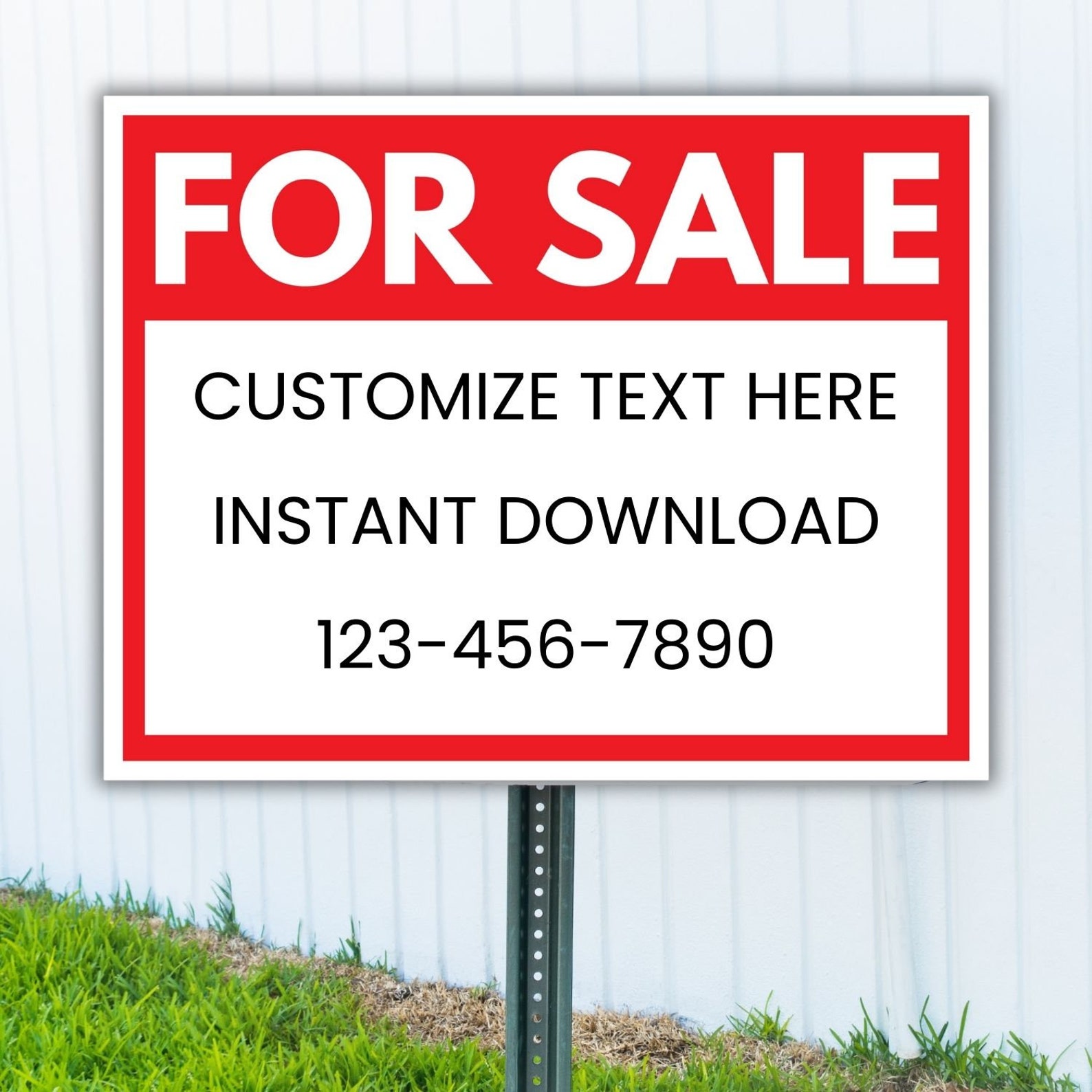 Real Estate for Sale Sign Real Estate Yard Sign Template Customizable ...