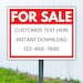 Real Estate for Sale Sign Real Estate Yard Sign Template Customizable ...