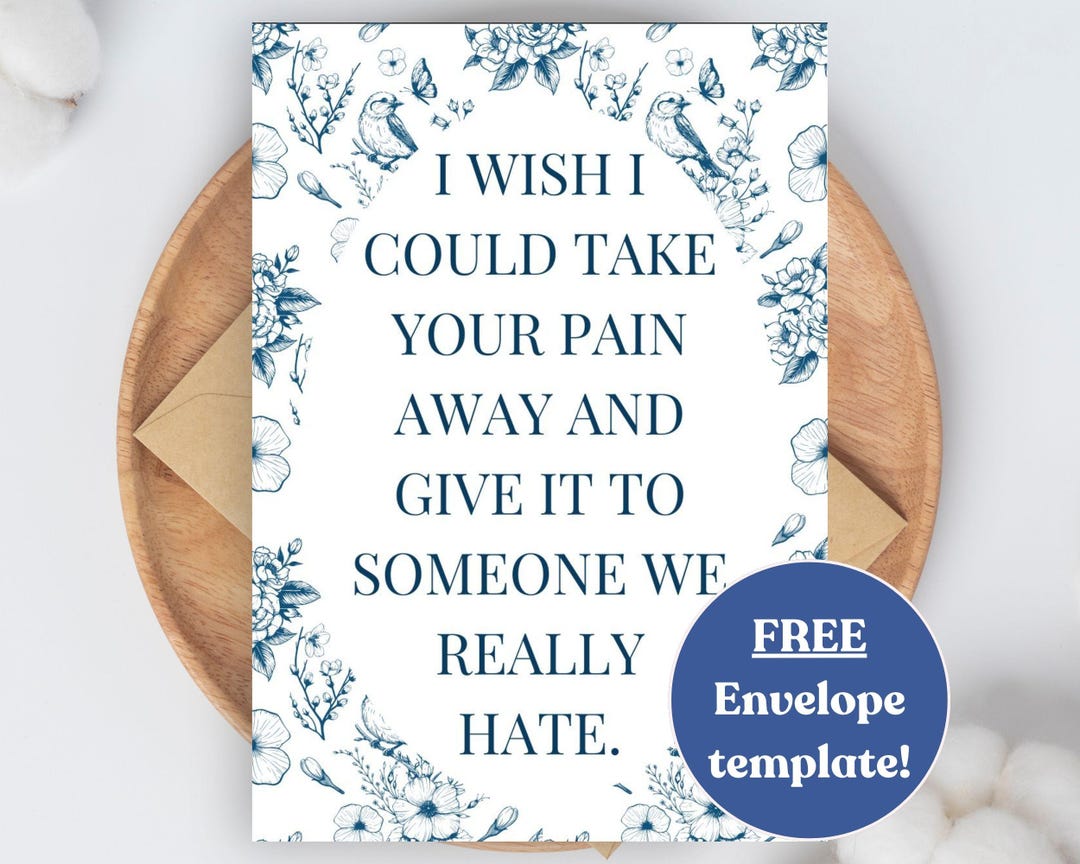 Funny Get Well Soon Card for Friend Sarcastic Sympathy Greeting Card ...