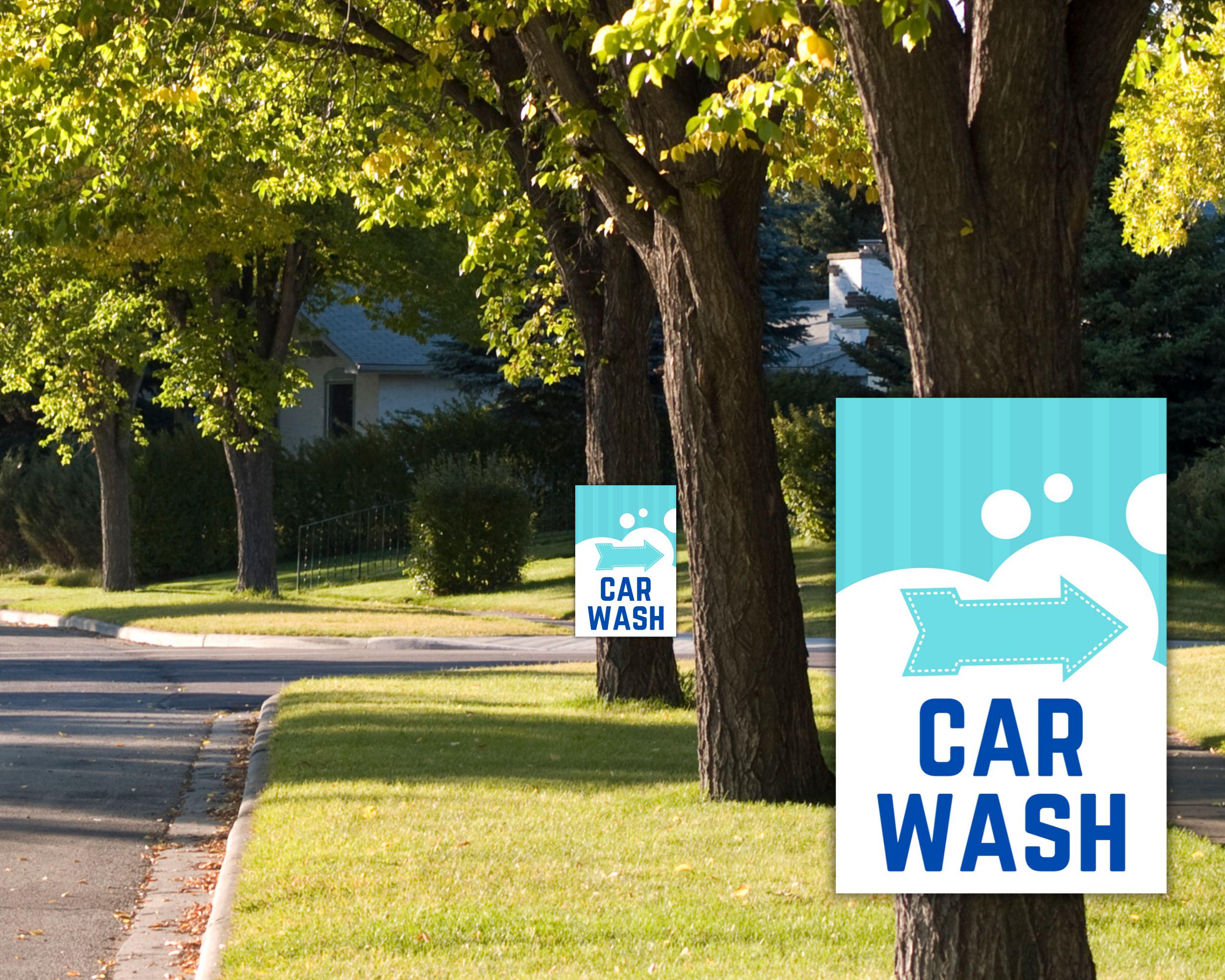 Car Wash Fundraiser Sign Template for School Car Wash Fundraiser Flyer ...