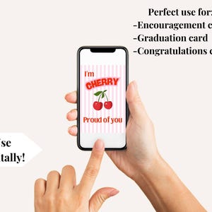 Cherry Graduation Card for Daughter Encouragement Card Trendy Cherry Inspirational Card for Her ...