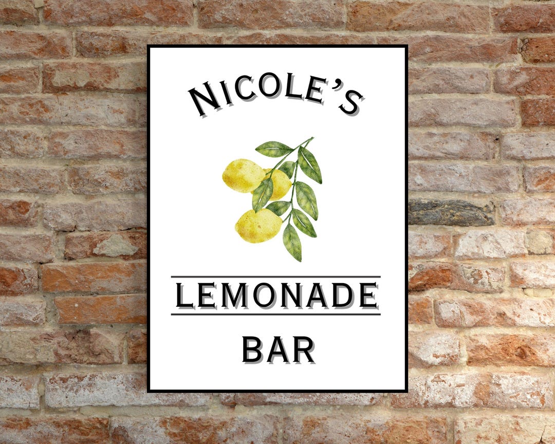 Custom Lemonade Bar Sign Limoncello Bar Sign Wedding Lemonade Bar ...