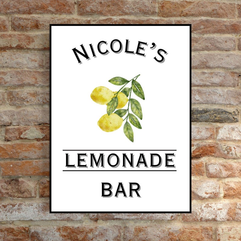 Lemonade Sign - Etsy