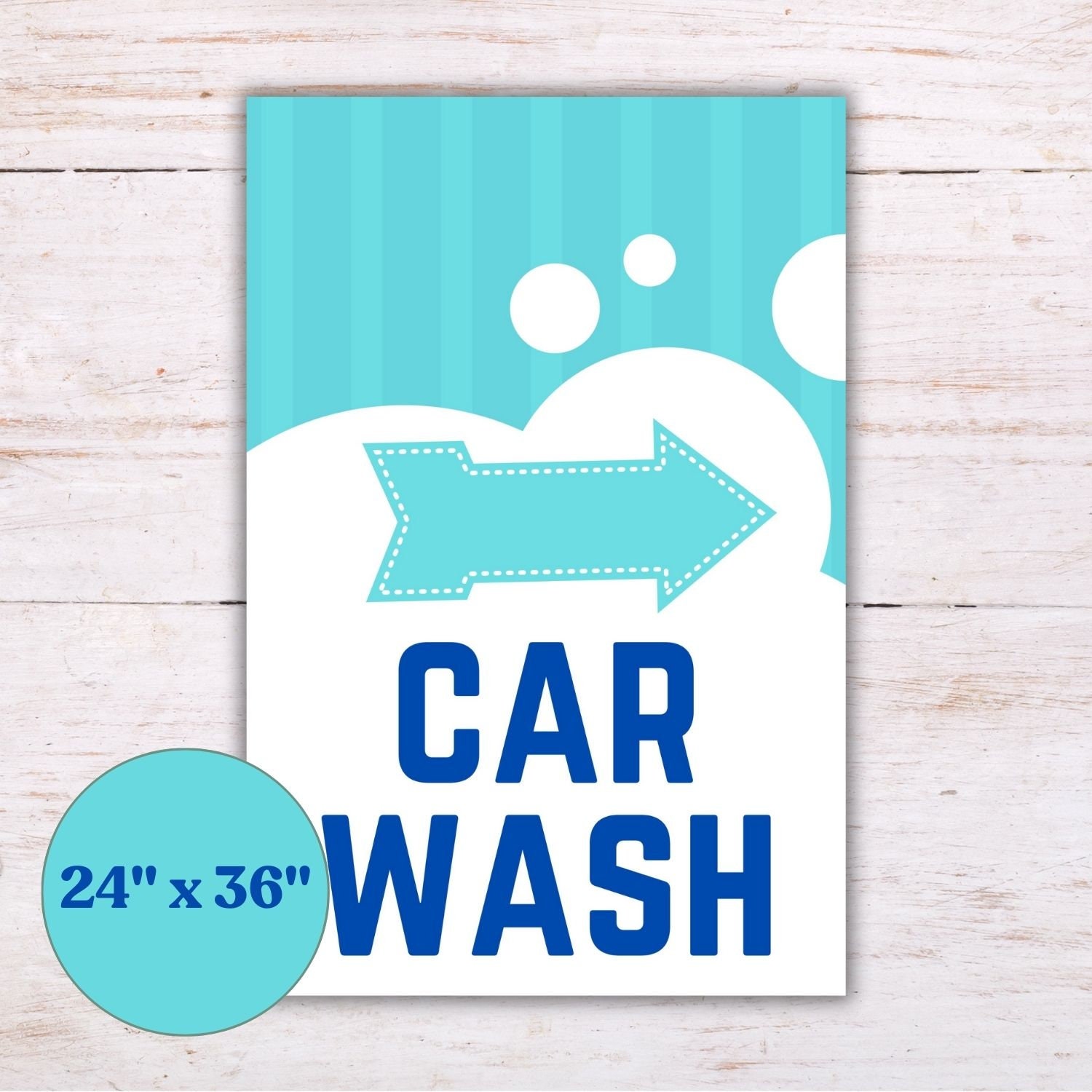 Car Wash Sign Template Car Wash Signage Car Wash This Way Sign Car Wash ...