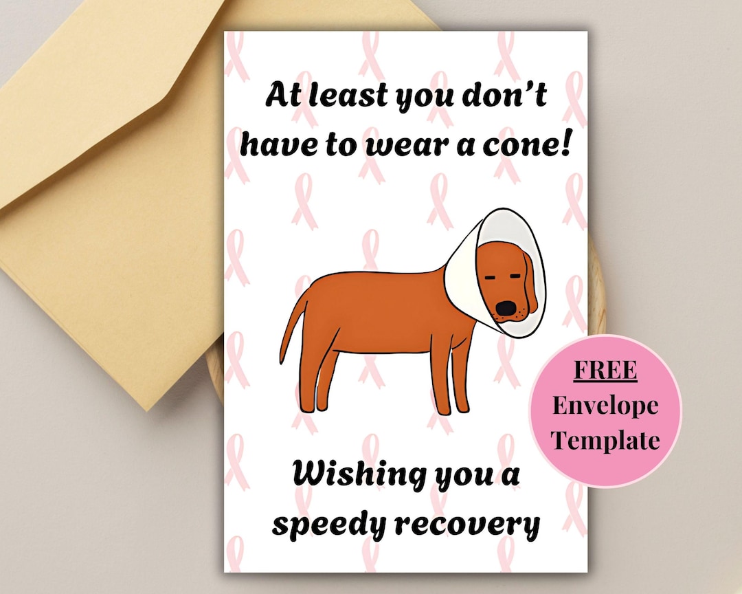 Funny Mastectomy Card for Friend Get Well Soon Mastectomy Recovery Card ...