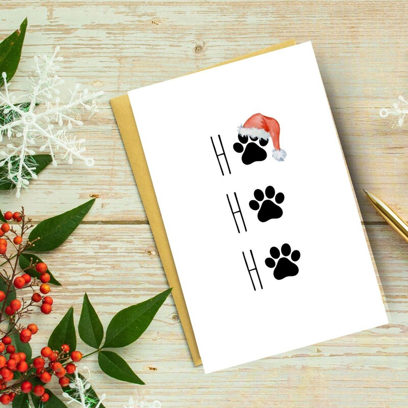 Dog Christmas Card - Etsy