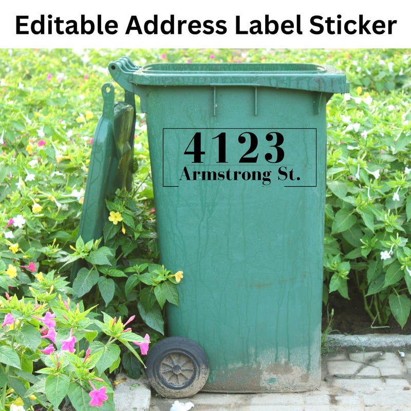 Trash Can Decal - Etsy