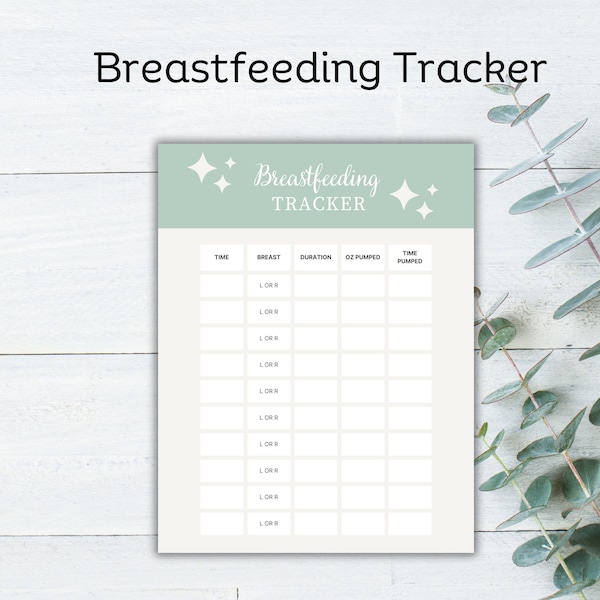 Nursing Feeding Chart - Etsy