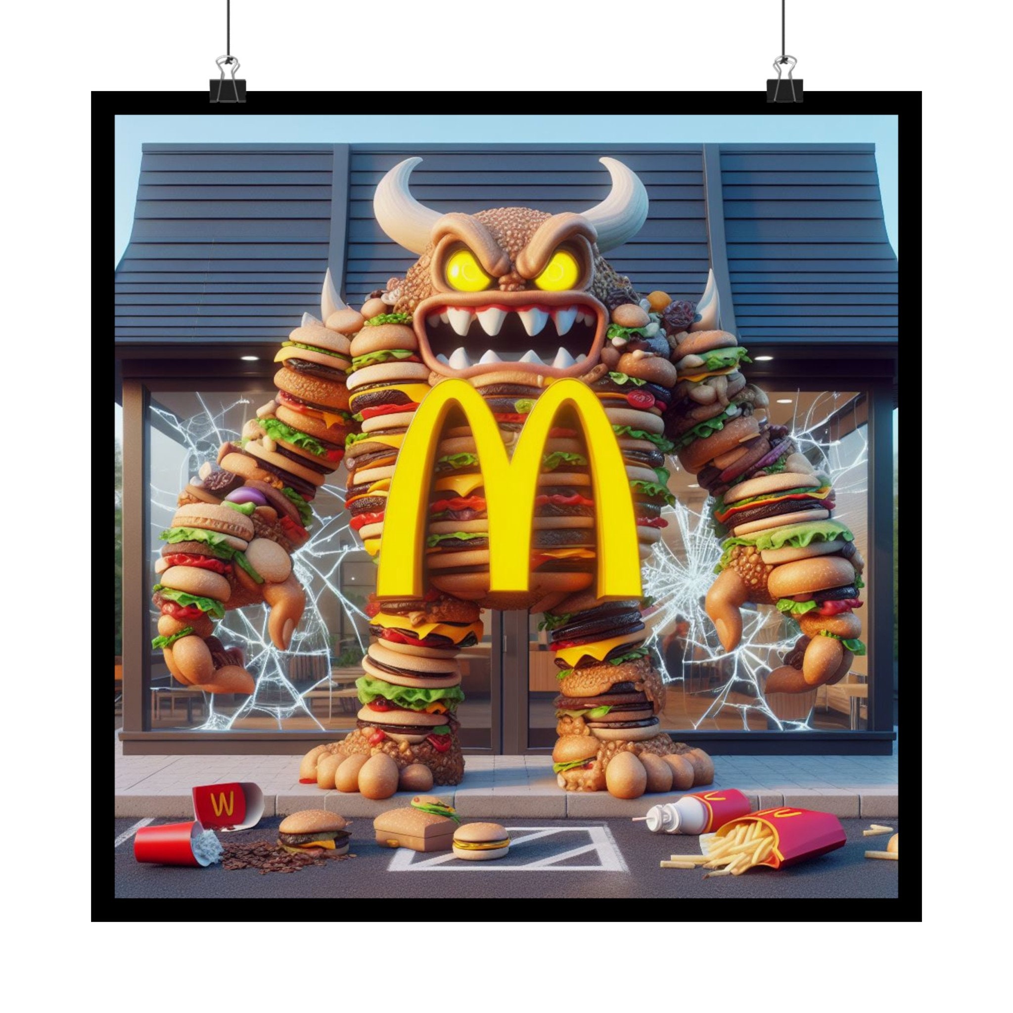 Monster Brands Matte Vertical Posters big Mac Attack Mcdonald's Monster ...