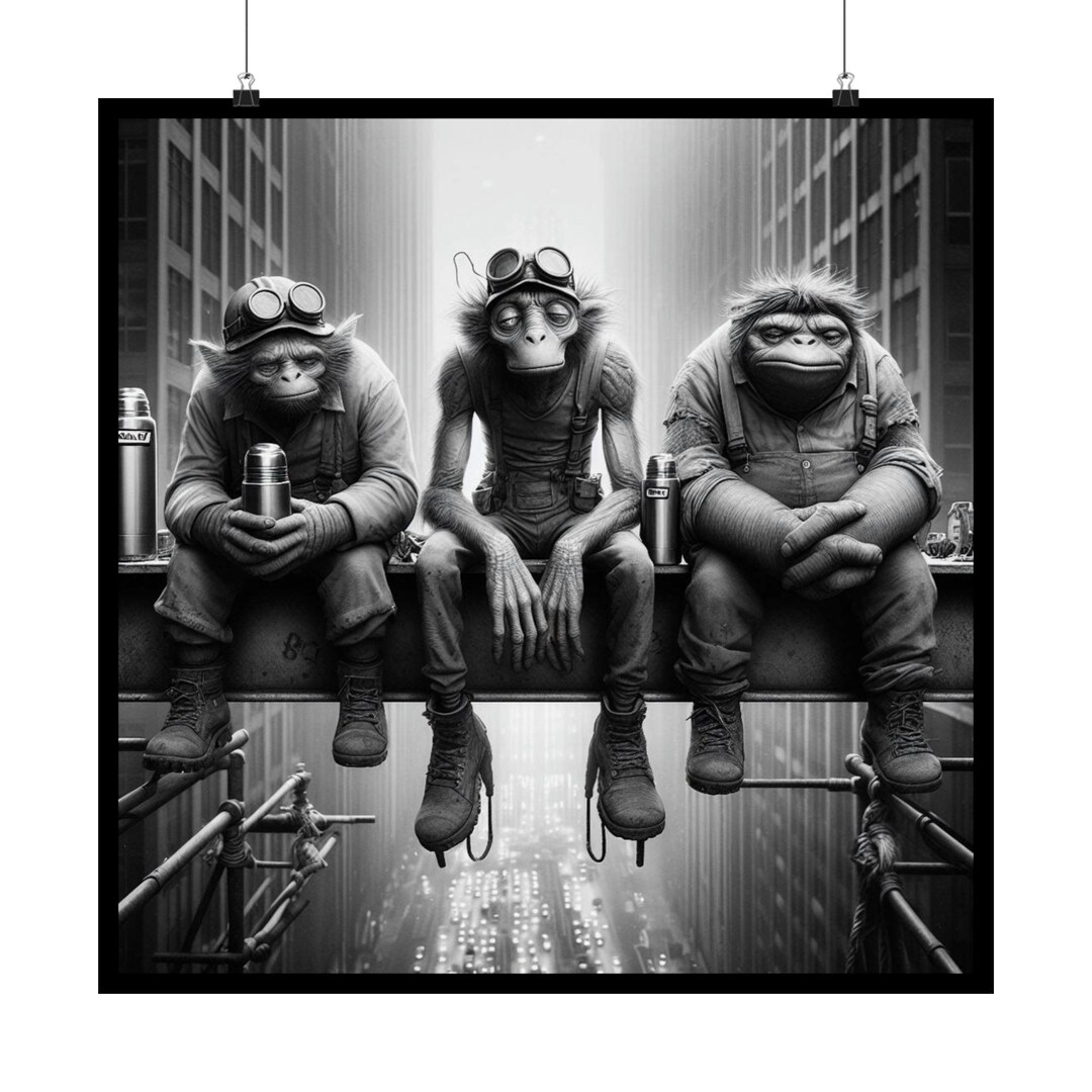 Monster Brands Matte Vertical Posters hardworking Monsters Stanley ...