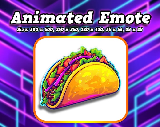 TACO HEART Animated Twitch Emote / Twitch Emotes / Twitch Stream ...