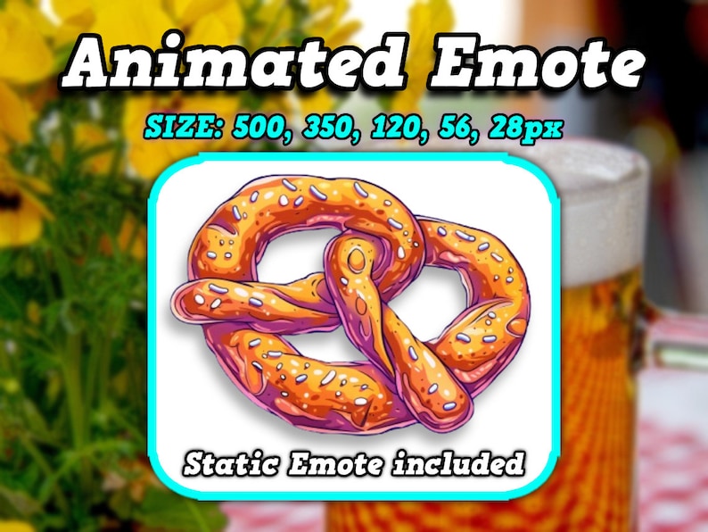 Bavarian Pretzel Emote GIF for Twitch, Discord and Kick, Streamer Emote ...