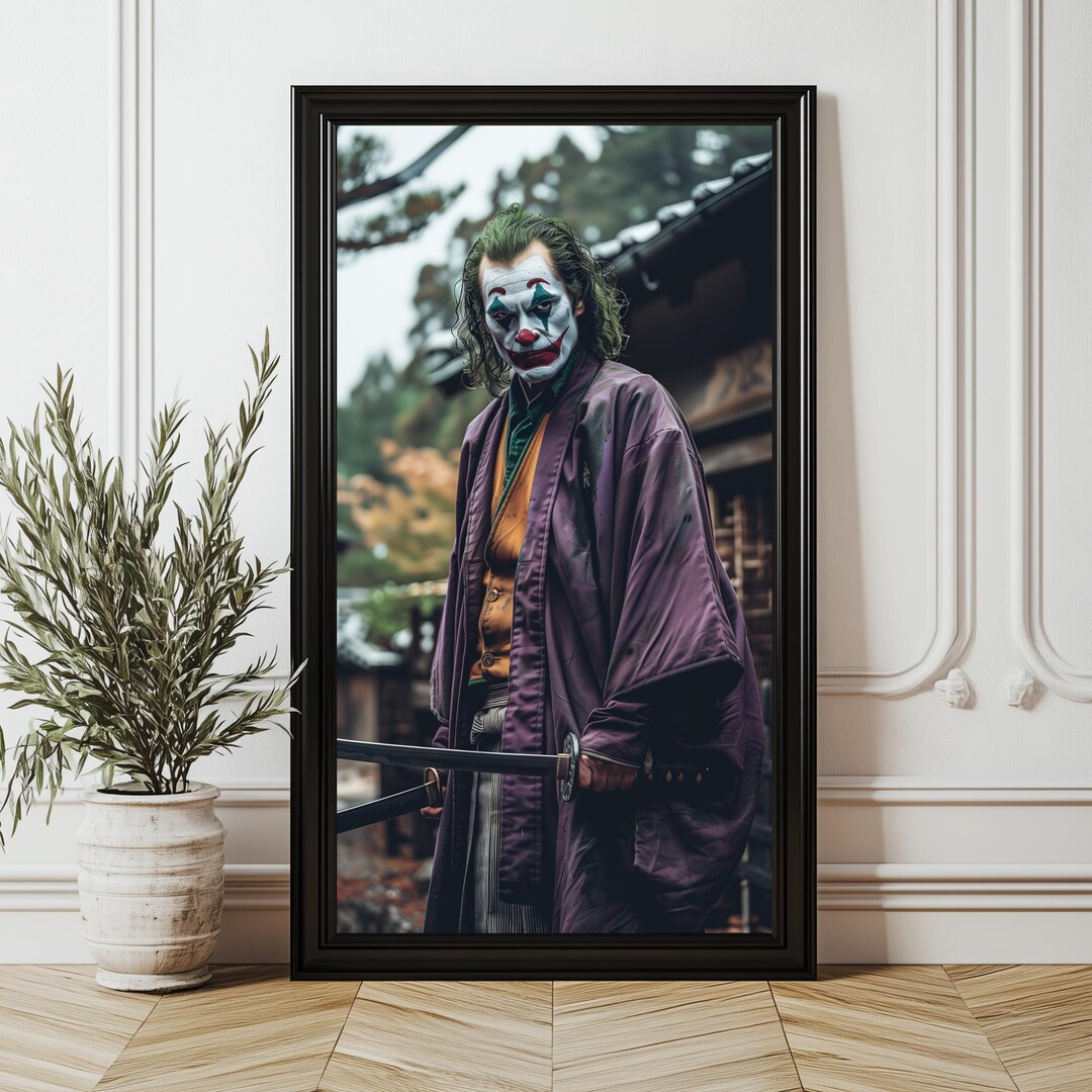 Samurai Joker – Dunkler Clown-krieger Digital Poster, 2292×4096 Px PNG ...