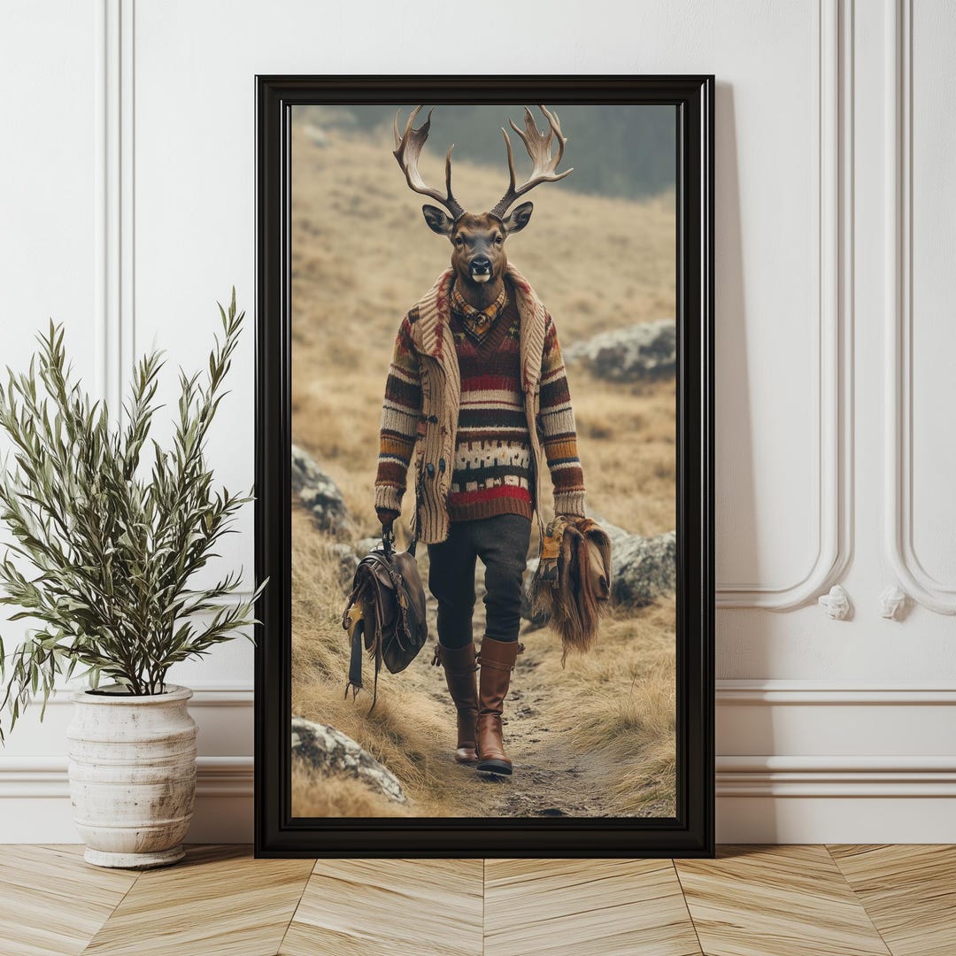 Roebuck Fashion Icon – Digital Poster, 2292 × 4096 Px PNG Instant ...