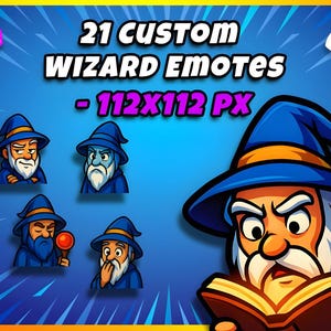 21 Wizard Emotes for Twitch & Kick - Streamer Cartoon Emotes PNG ...