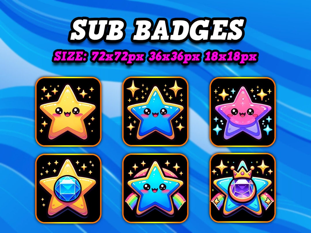 Sub/bit Badges Für Twitch and Kick, Live Streaming Sub Badges, Bit ...