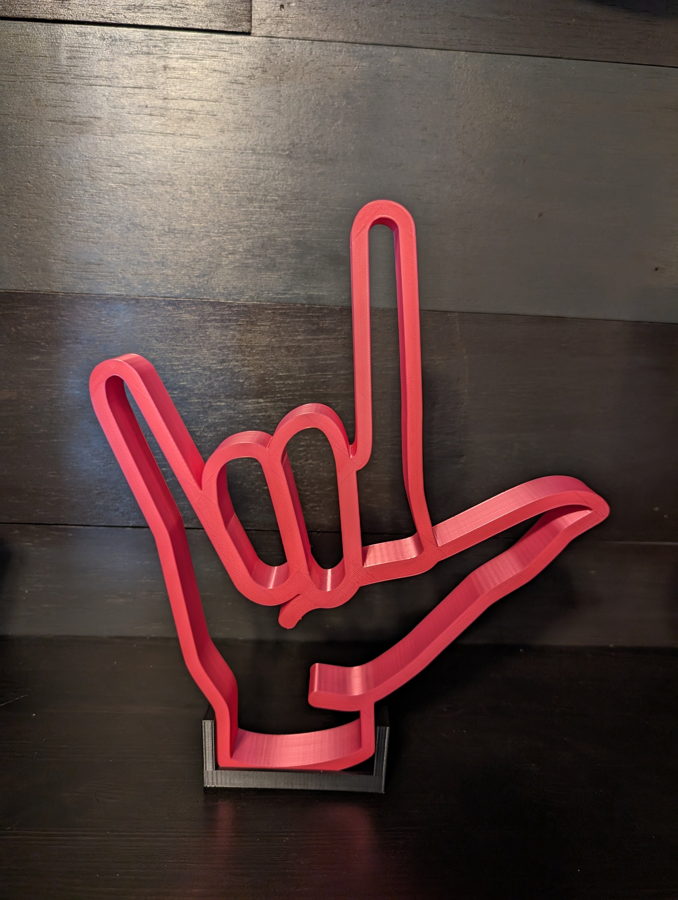 3D Printed ASL i Love You Sign With Stand - Etsy