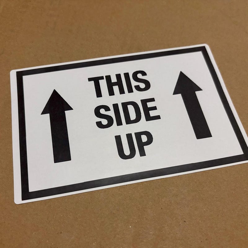 This Side up Stickers - Etsy