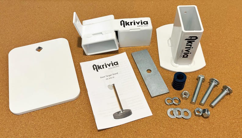 Akrivia Heavy Duty AR500 Steel Shooting Target Stand Kit With Target ...